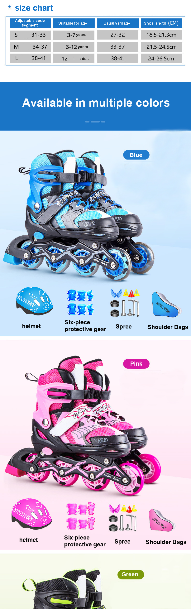 Adjustable Flashing Safe Rollers Skate Shoes High Quality Inline Skates ...
