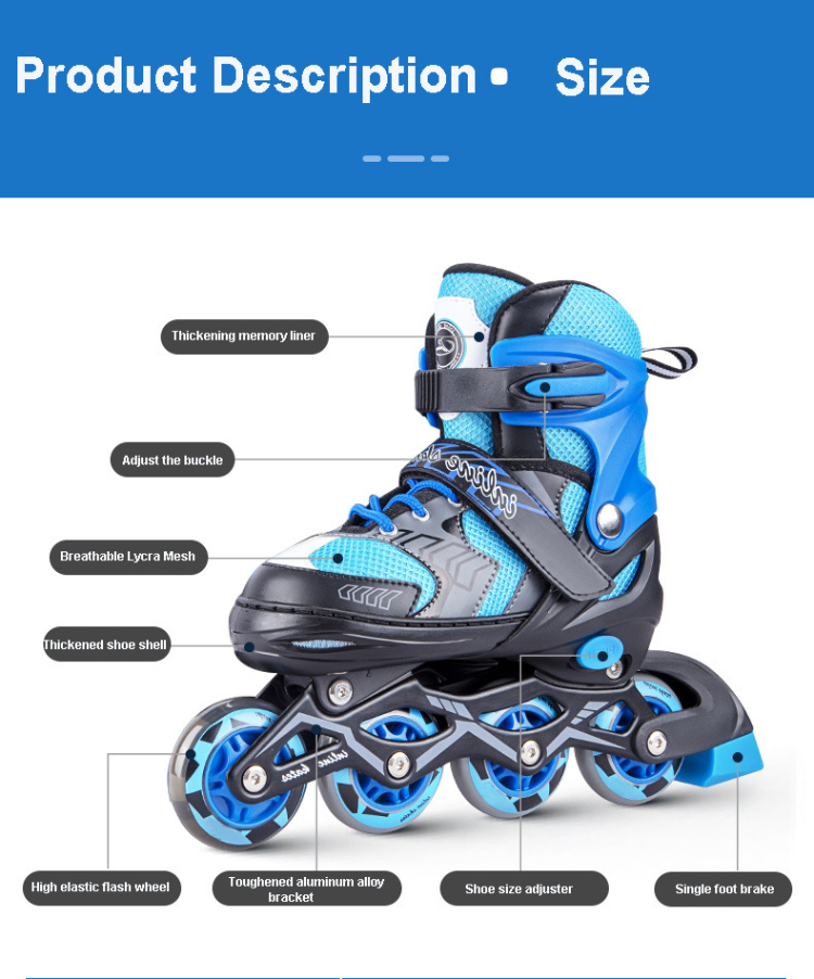Adjustable Flashing Safe Rollers Skate Shoes High Quality Inline Skates ...