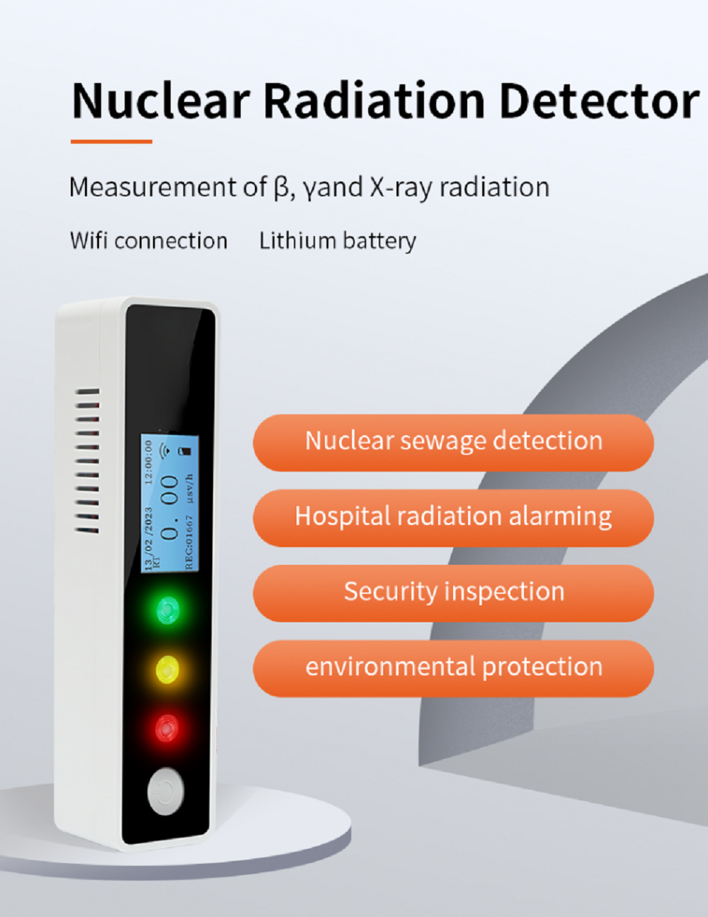 Buy Wholesale China Portable Digital Dosimeter Radiation Detector ...