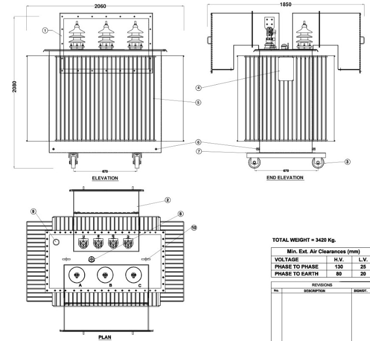 3 Phase 33kv 34.5kv 35kv To 400v 415v 460v 480v Dyn11 60hz 50hz 2000kva ...