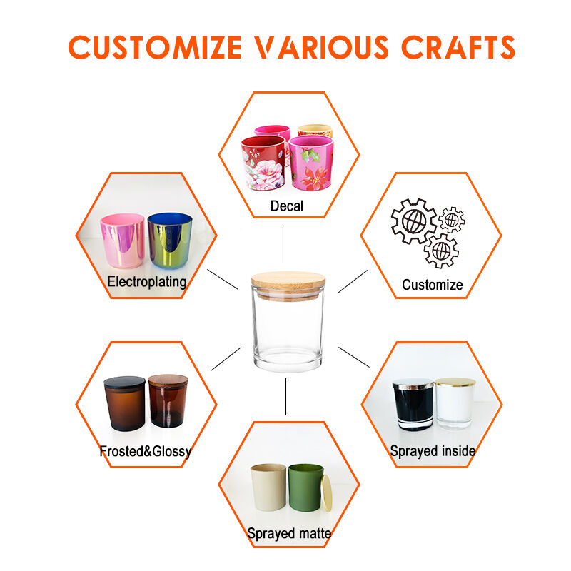 Luxury Gray Beige Candle Container Round Bottom Jars For Candle Making ...