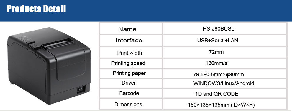Buy Wholesale China High Speed 80mm 3 Inch Usb Serial Ethernet Thermal ...