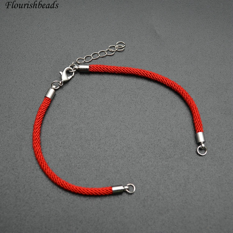 Red Cotton Thread Chinese Cord Bracelet Chains Charm Connectors Jewelry ...