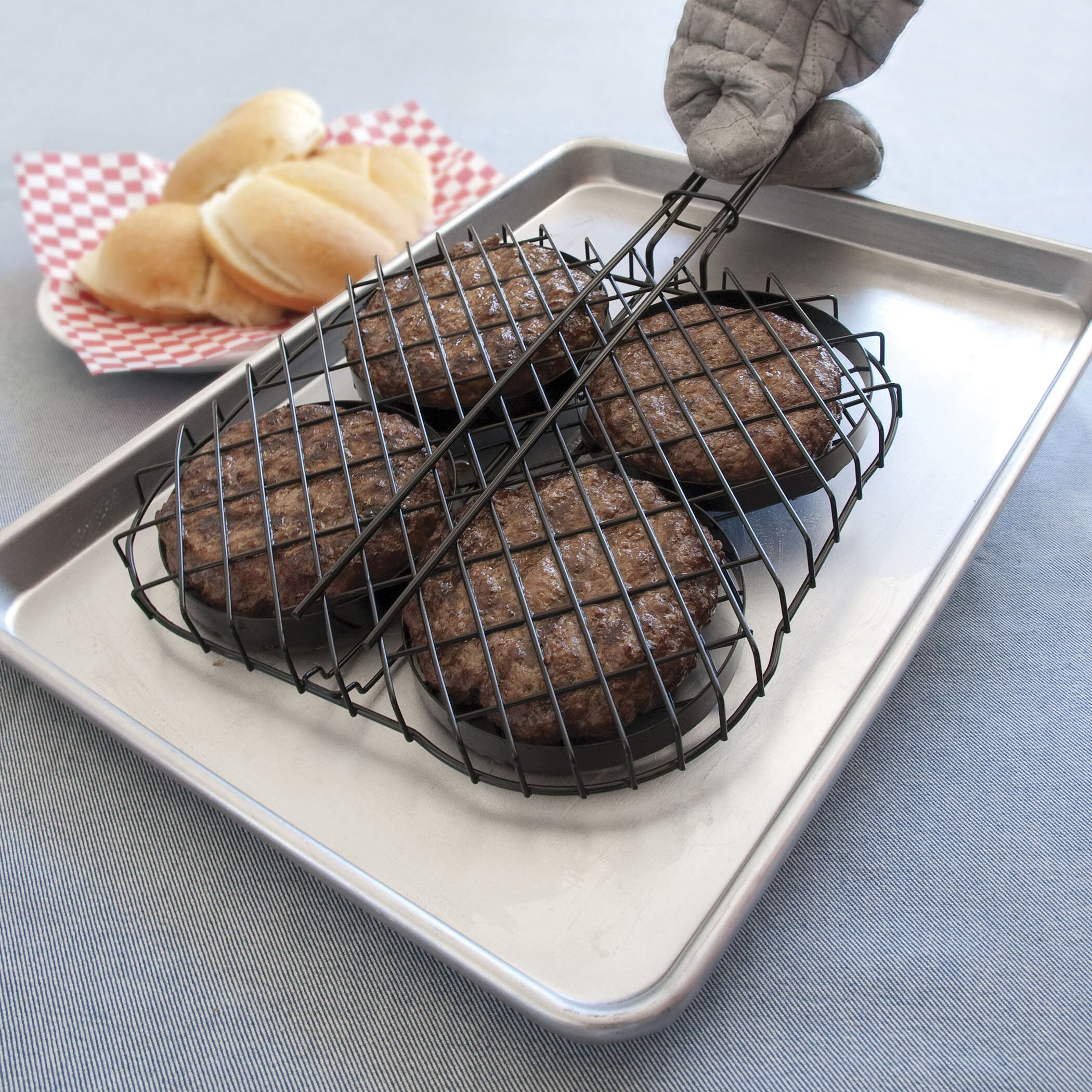 Buy Wholesale China Nonstick Hamburger Grilling Basket For Outdoor ...