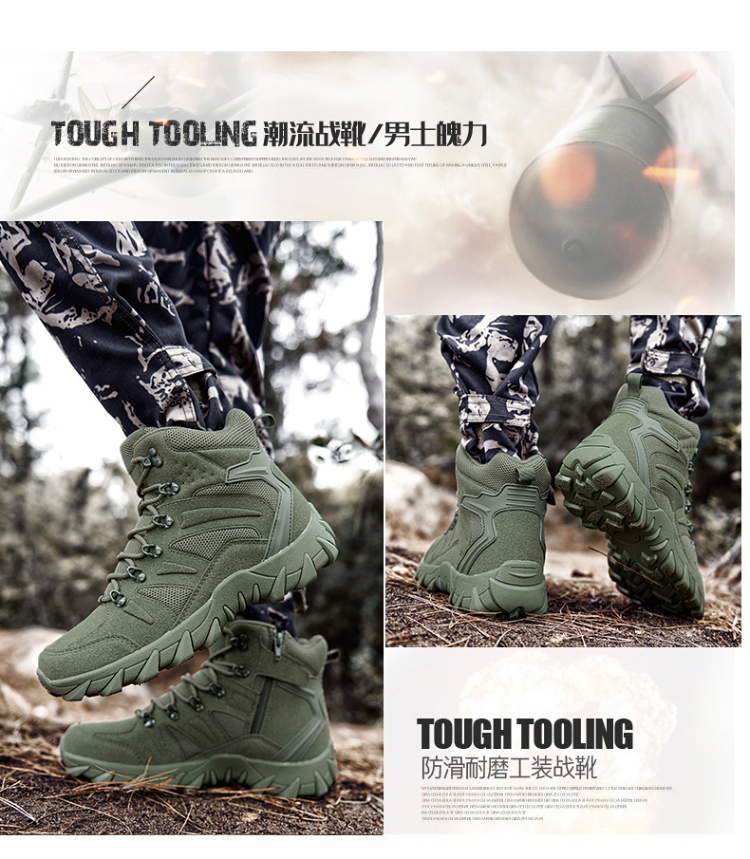 Jcc Green Jungle Trekking Boots Men Outdoor Hiking Sport Combat Shoes ...