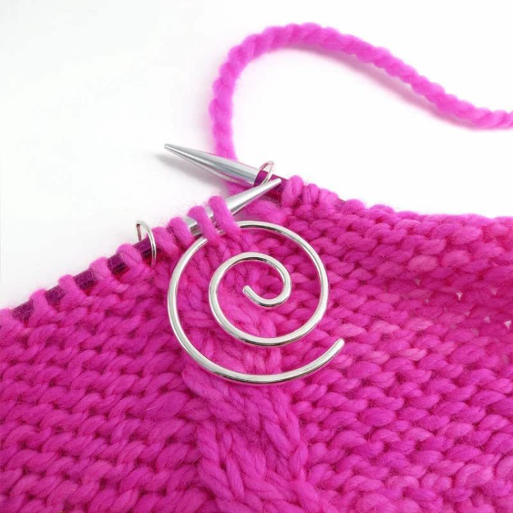 Buy Wholesale China Spiral Cable Knitting Needle Shawl Pins Curved ...