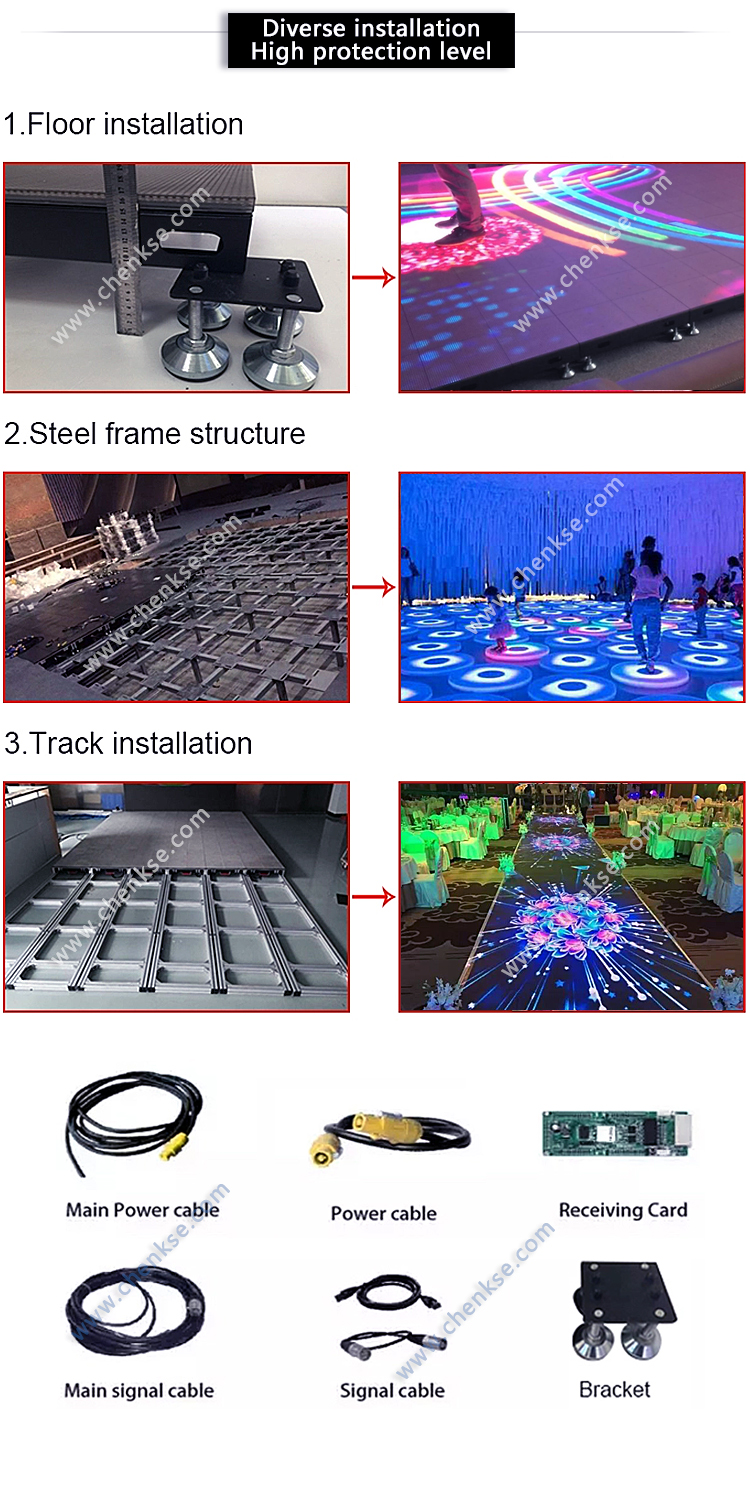 P3.91 P4 P4.81 P6.25 Led Indoor Screen Interactive Video Dance Floor ...