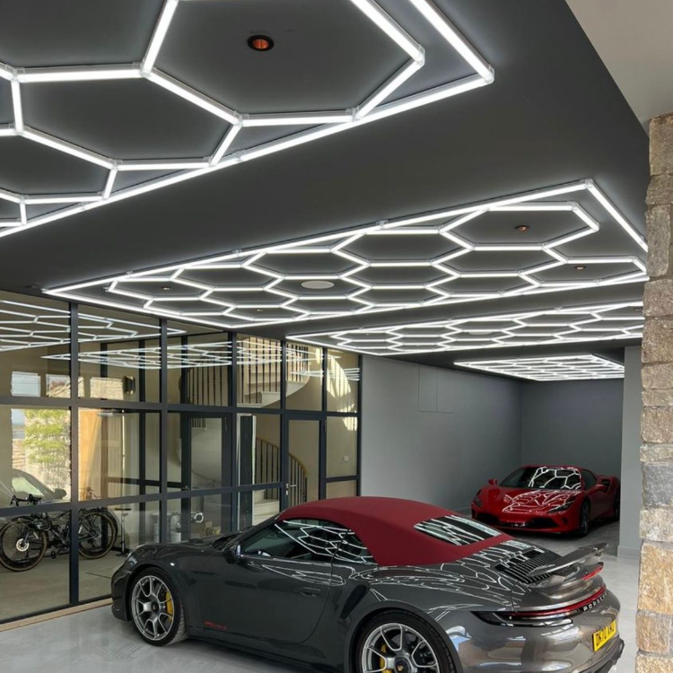 Discount Ge8001 Hexagon Led Garage Light System Honeycomb Hexagrid Auto Detailing Lights Hot ...