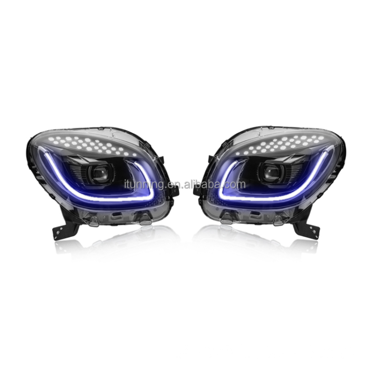 Car Lighting Full Led Upgrade Bi-lense Headlight Headlamp Assembly For ...