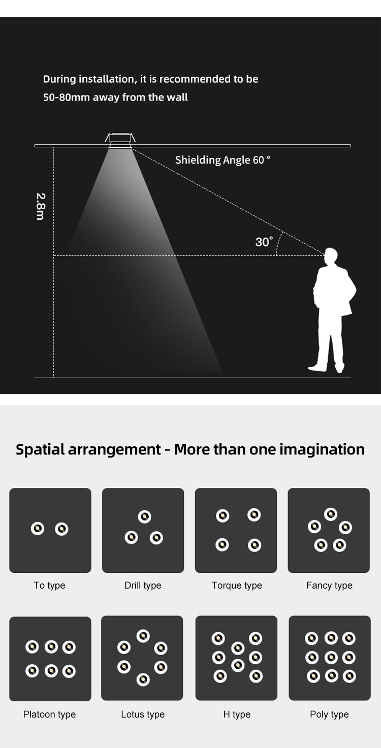Ceiling Recessed Commercial Mini Slim Downlight Round Square 3w 5w 7w ...
