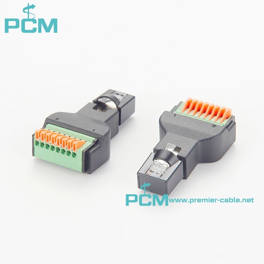 Buy Wholesale China Ethernet Rj45 Male To Screw Terminal 8 Pin For Cctv ...