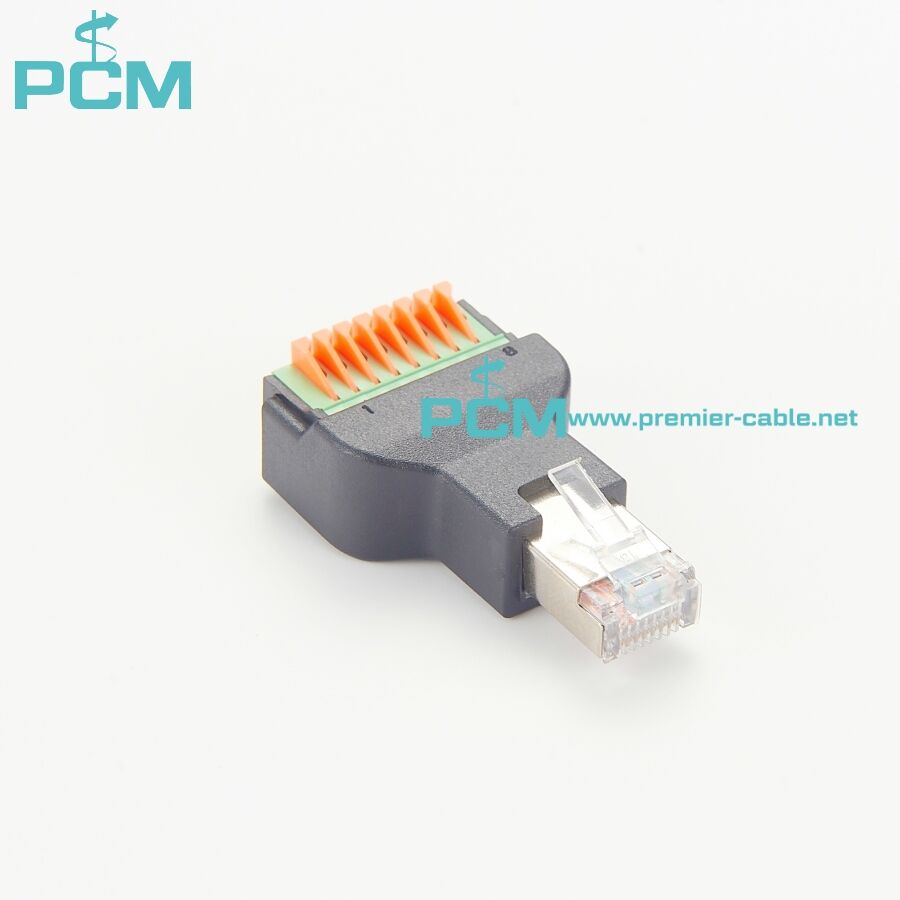 Buy Wholesale China Ethernet Rj45 Male To Screw Terminal 8 Pin For Cctv ...