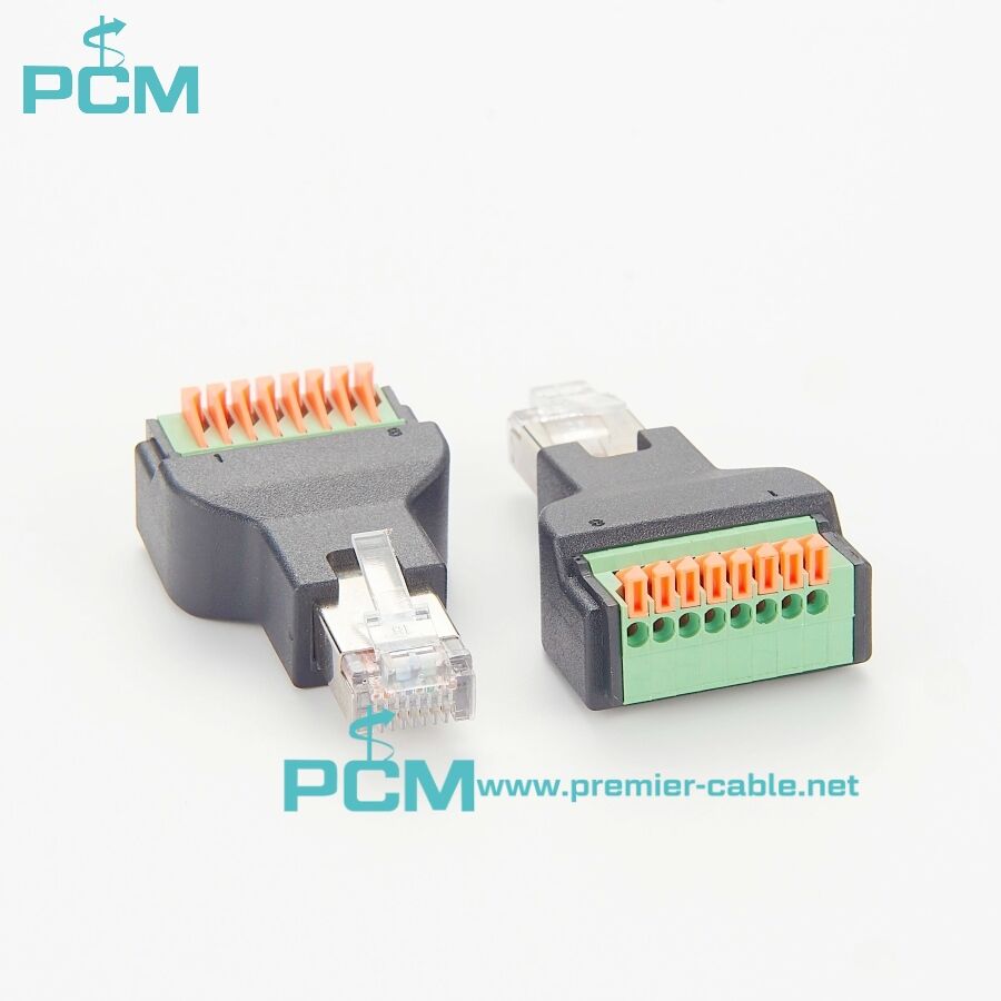 Buy Wholesale China Ethernet Rj45 Male To Screw Terminal 8 Pin For Cctv ...