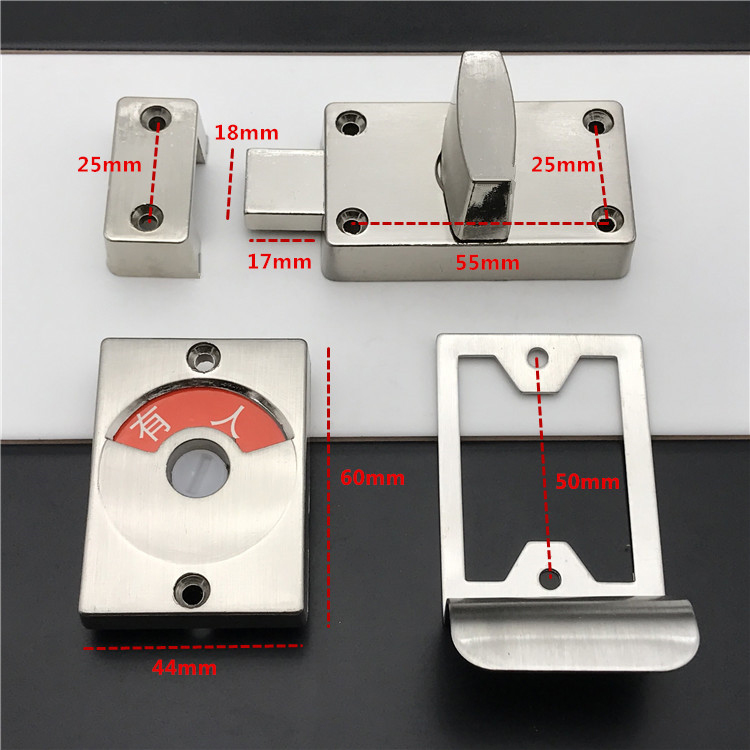 Buy Wholesale China Stainless Steel Latch Door Lock Indicator Bathroom ...