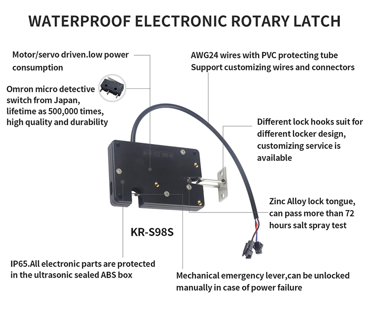Buy Wholesale China Kerong Waterproof Electronic Rotary Latch Keyless Hidden Courier Cabinet ...