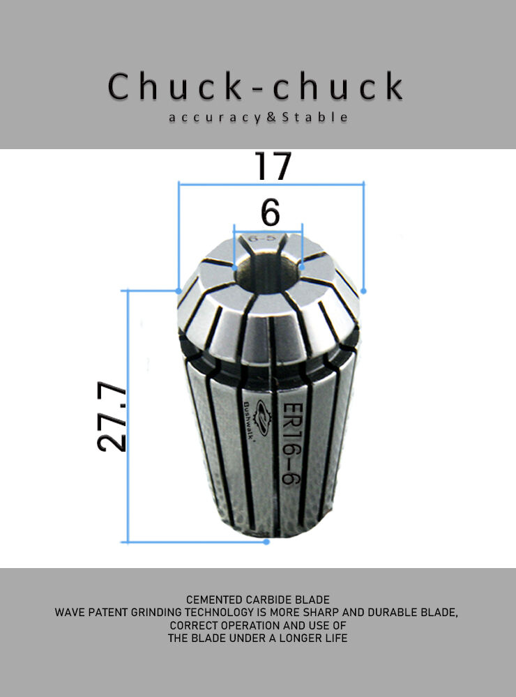 Bushwalk Safety Chuck Er11-1/8 Lathe Chuck For Tool Holder Er Collet ...