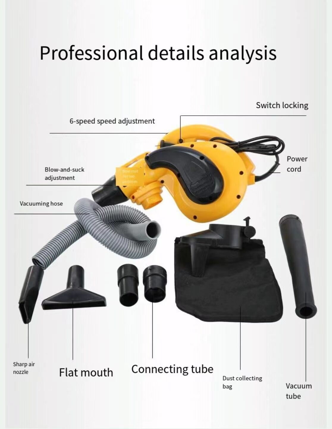 High-power Dust Blower Computer Blowing And Suction Dual-use Electric ...