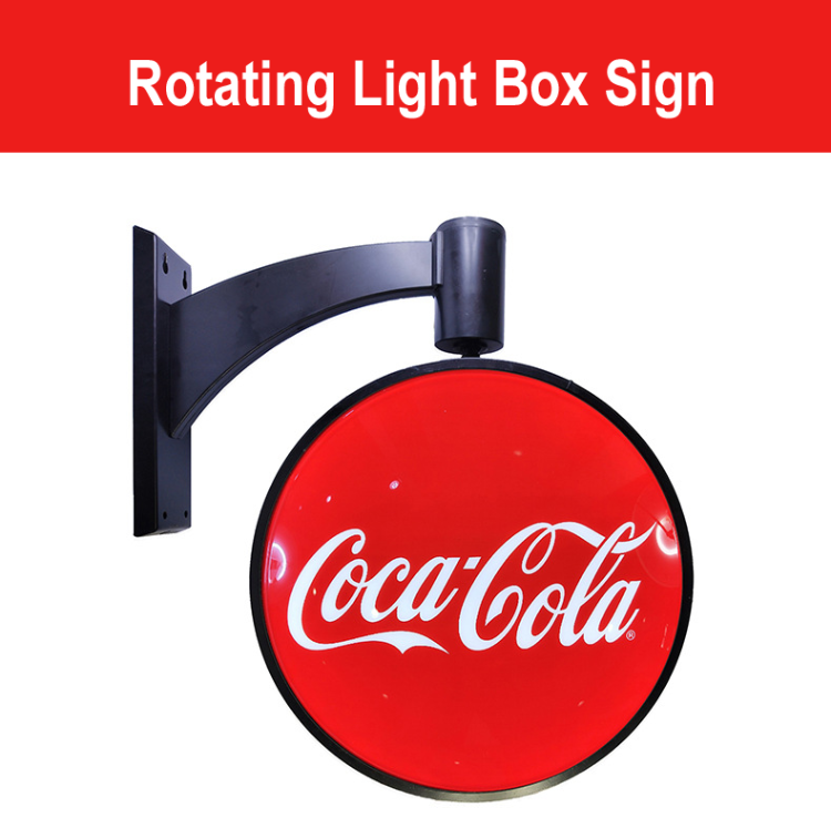 Rotating Light Box Display Advertising Outdoor Circular Rotating Lightbox Round Outdoor Led ...