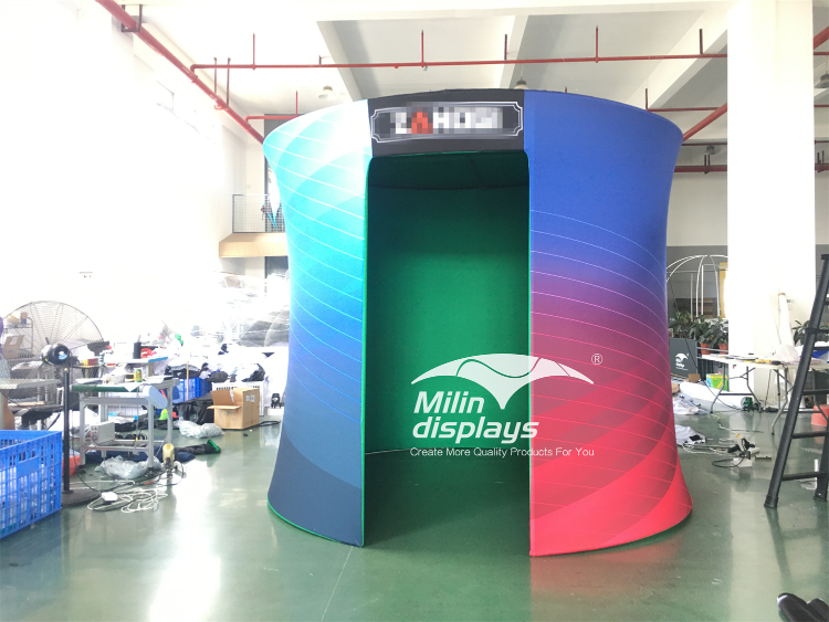 Hot Product 360 Photo Booth Backdrop Stand 360 Media Wall With Led ...