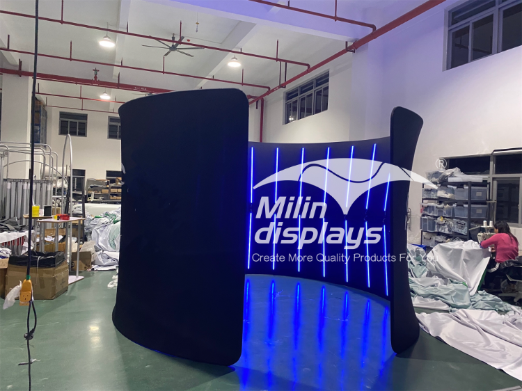 Hot Product 360 Photo Booth Backdrop Stand 360 Media Wall With Led ...