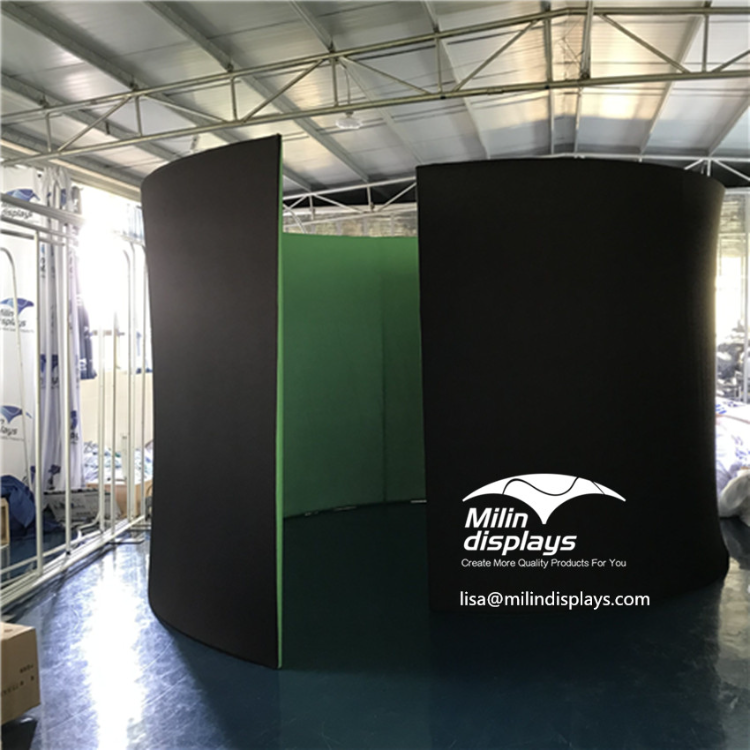 Hot Product 360 Photo Booth Backdrop Stand 360 Media Wall With Led ...
