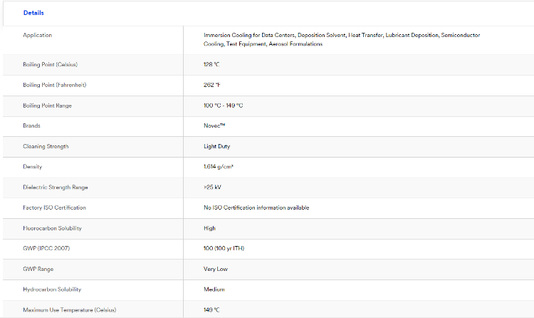 7500 Engineered Fluid For Novec Heat Transfer Liquid And An Autocascade ...