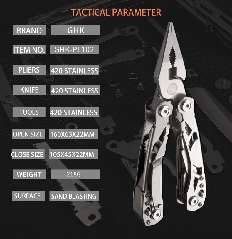 Stainless Steel 13 In 1 Multi Tool Pliers Knife Multitool Ghk-pl102 - China Wholesale Multitool ...