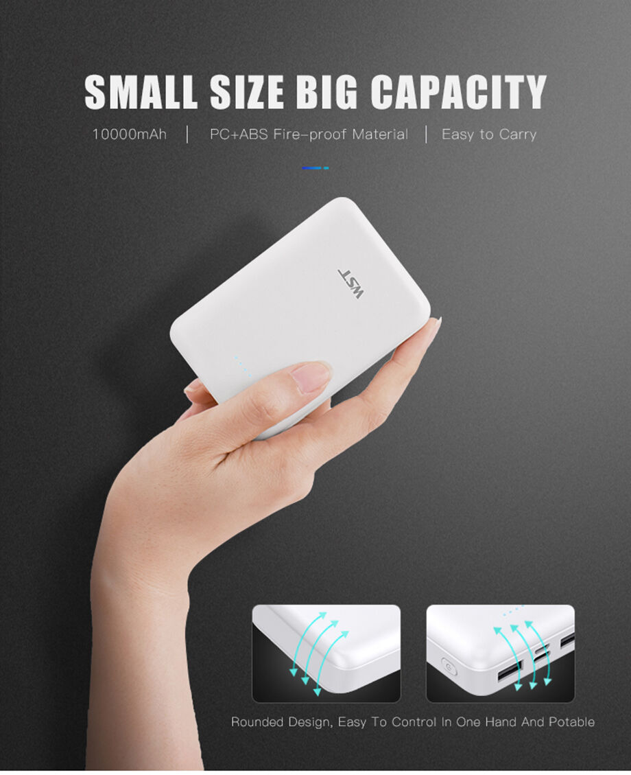 Buy Wholesale China Wst Slim Power Bank 10000mah Portable Mini ...