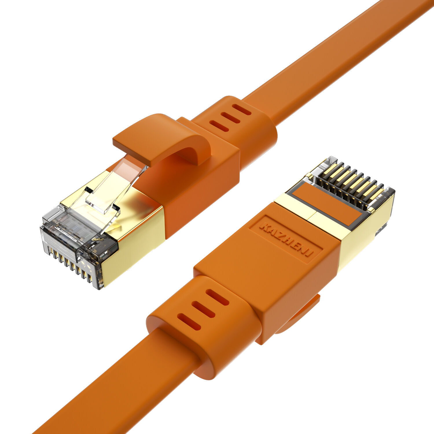 Indoor/outdoor Cat8 Gold Plated Rj45 26awg Bc/cca Flat Wire Ftp ...