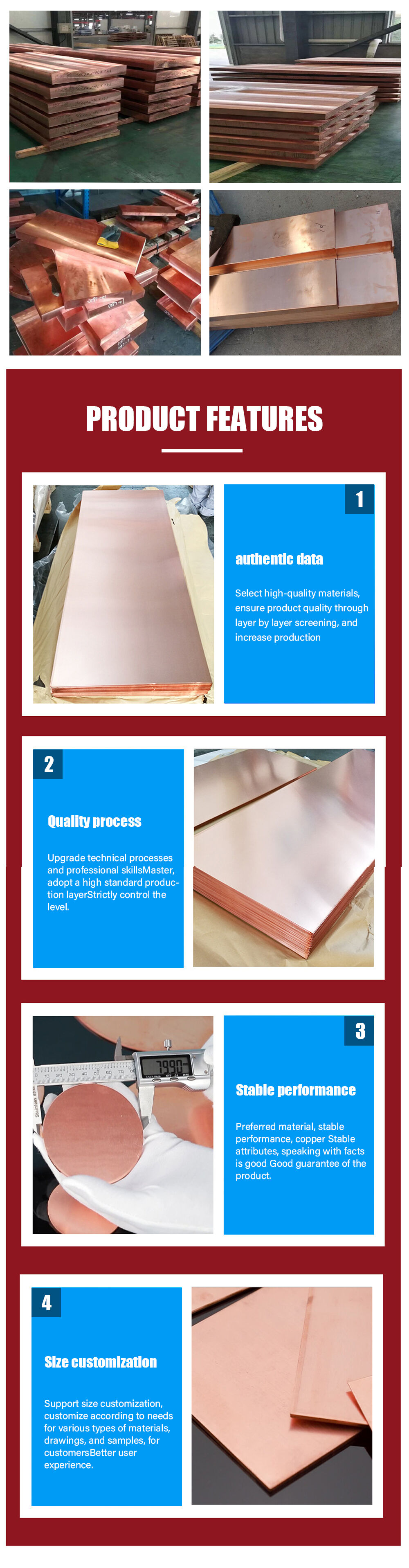 Buy Wholesale China Customized T2 Purple Copper Plate C11000 Pure ...