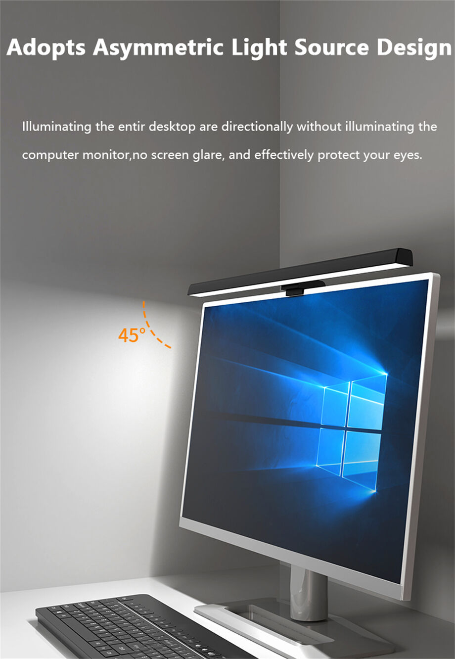Reading Hanging Light Usb Powered Smart E-reading Screen Bar Monitor ...