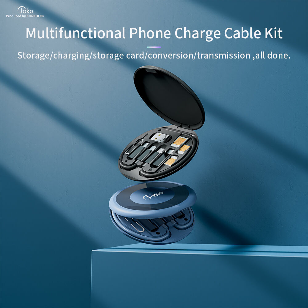 Joko 60w Fast Charger Cable Portable Usb Cable 3 In 1 Multi Charge With Lightning/type C/micro ...