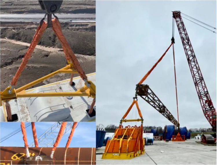 Buy Wholesale China 10 Ton Sling Hoist Crane Lifting Belt White Orange ...