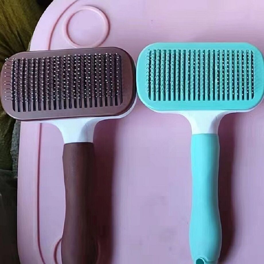 Durable Self Clean Slicker Pet Hair Removal Comb Deshedder Dog Animal ...