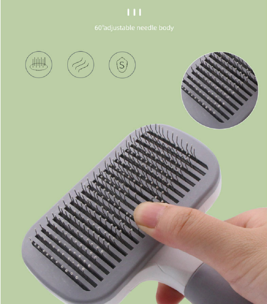 Durable Self Clean Slicker Pet Hair Removal Comb Deshedder Dog Animal ...