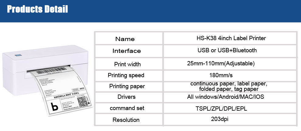 Buy Wholesale China Wholesale White 4inch 110mm 4x6 Usb Thermal ...