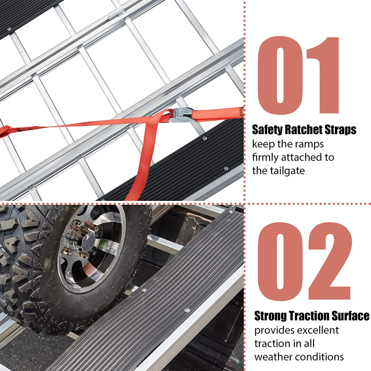 Ri-fold Atv Ramps, 1500lbs Extra-wide Aluminum Loading Ramps, Heavy ...