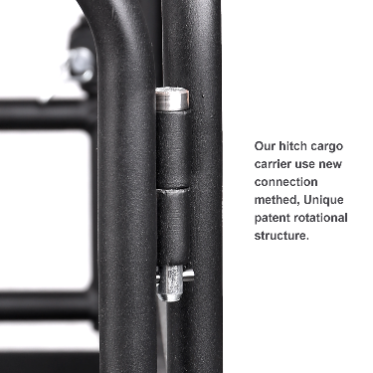 High Side 360 Lbs Capacity Car Rear Luggage Rack Foldable Hitch Mount ...