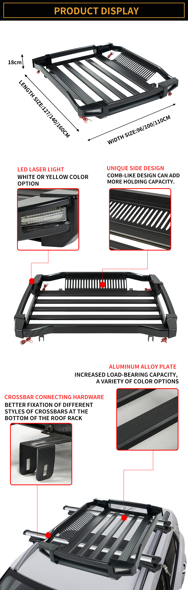 Buy Wholesale China 4x4 Roof Rack Universal Aluminum Oem Roof Rack For ...