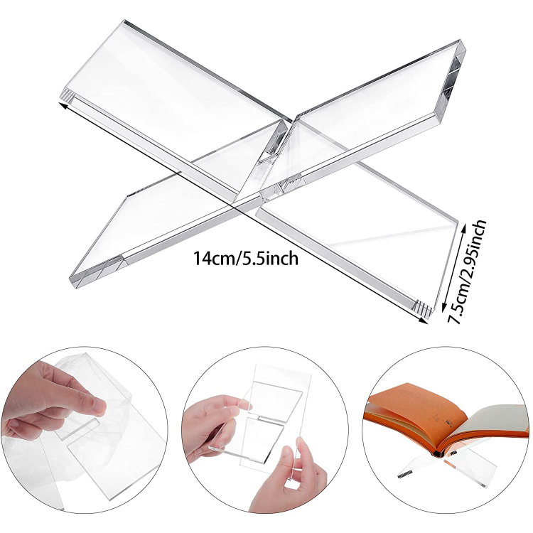Custom Portable Clear Book Holder Acrylic Book Stand, Reading Stand For ...
