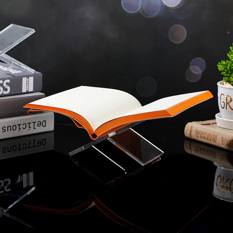 Custom Portable Clear Book Holder Acrylic Book Stand, Reading Stand For ...