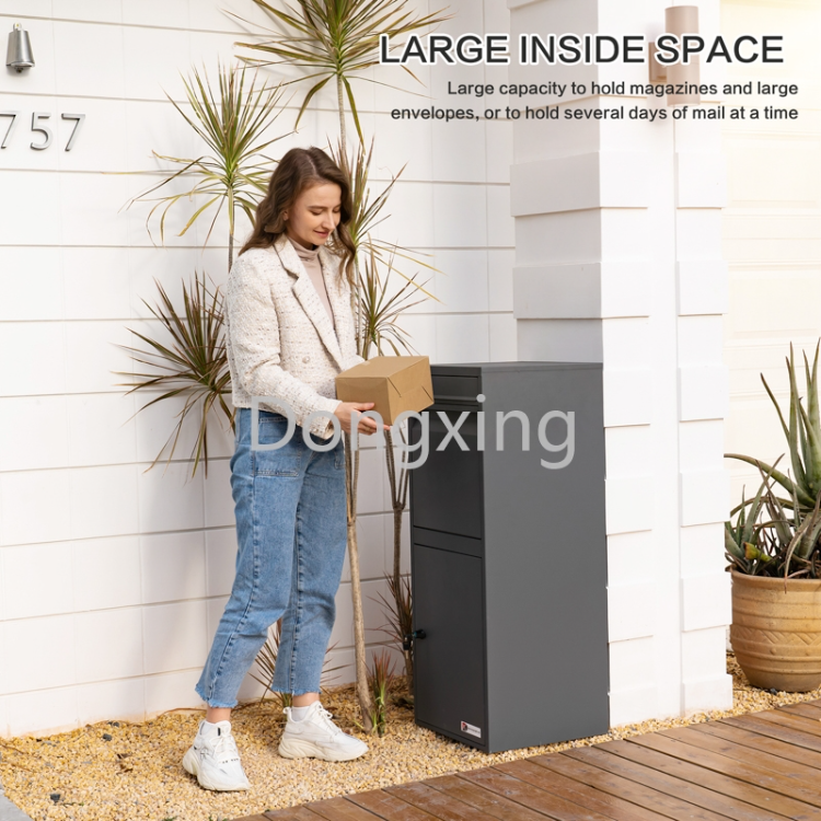 Buy Wholesale China Outdoor Metal Floor Standing Large Post Box Parcel ...