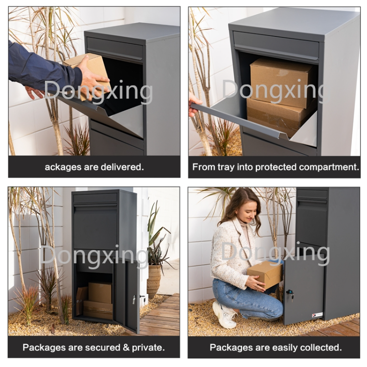 Buy Wholesale China Outdoor Metal Floor Standing Large Post Box Parcel ...