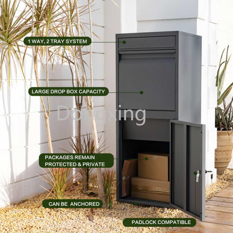 Buy Wholesale China Outdoor Metal Floor Standing Large Post Box Parcel ...