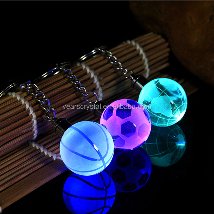 Hot Sale Personalized Globe Keychain Crystal Led Globe Keyholder With ...