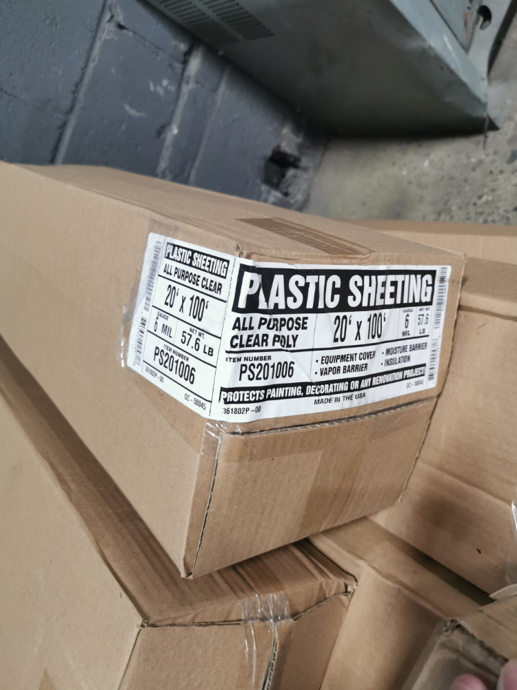 Builders Film 4m X 50m X 200um Black Polythene Plastic, Poly Film ...