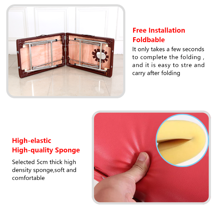 Beauty Portable Salon Equipment Modern Spa Full Body Folding Pedicure Facial Massage Treatment ...