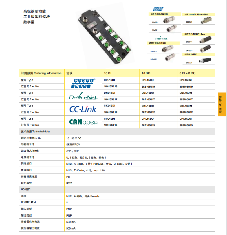 Ip 67 Sv-link M8 Extension Module With Auxiliary Power Port T-code ...
