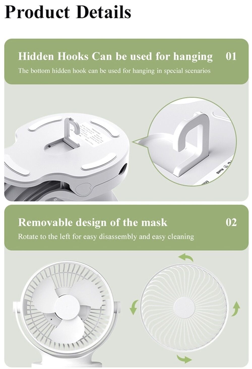 Buy Wholesale China Hebron Rechargeable Clip On Fan Cooling Fans Mini ...