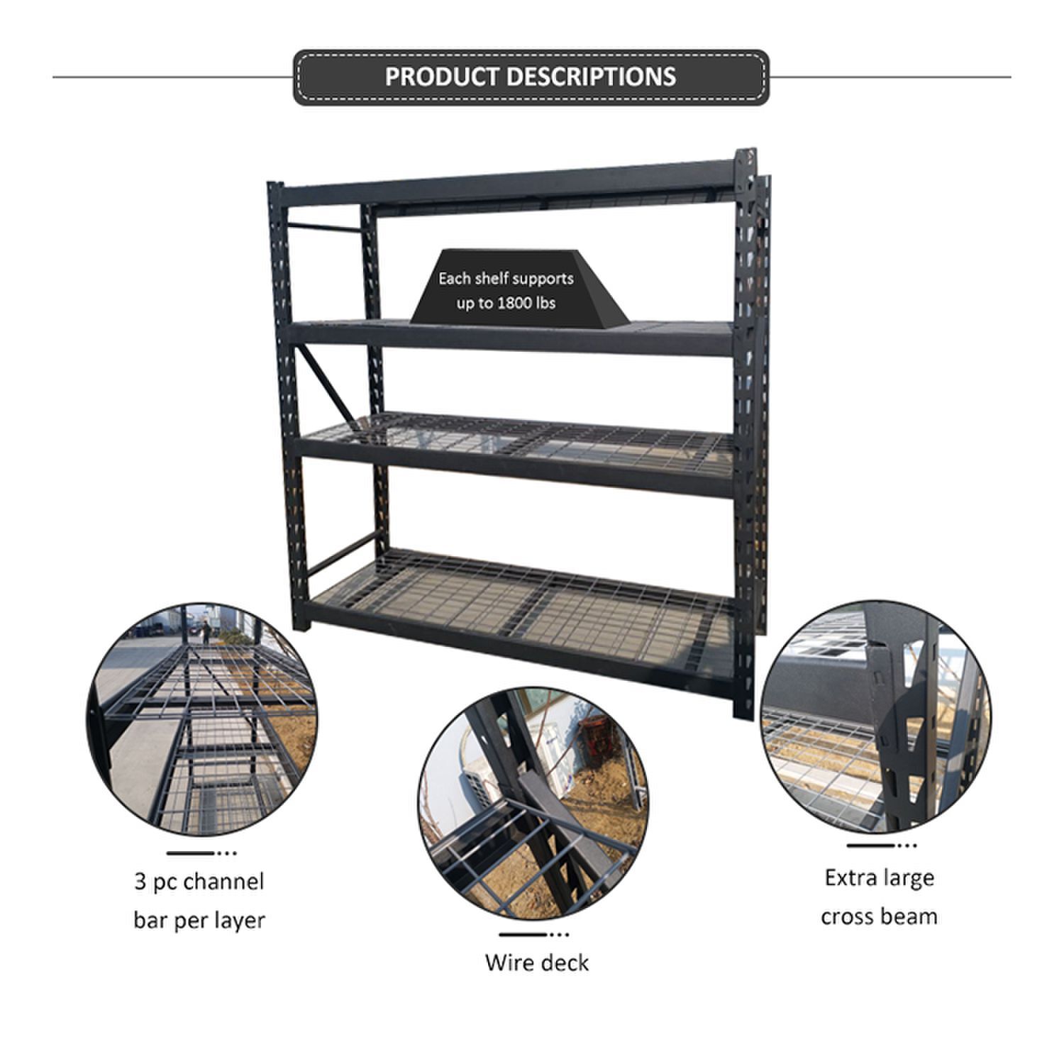Buy Wholesale China Heavy Duty With 600kgs Capacity Longspan Steel ...